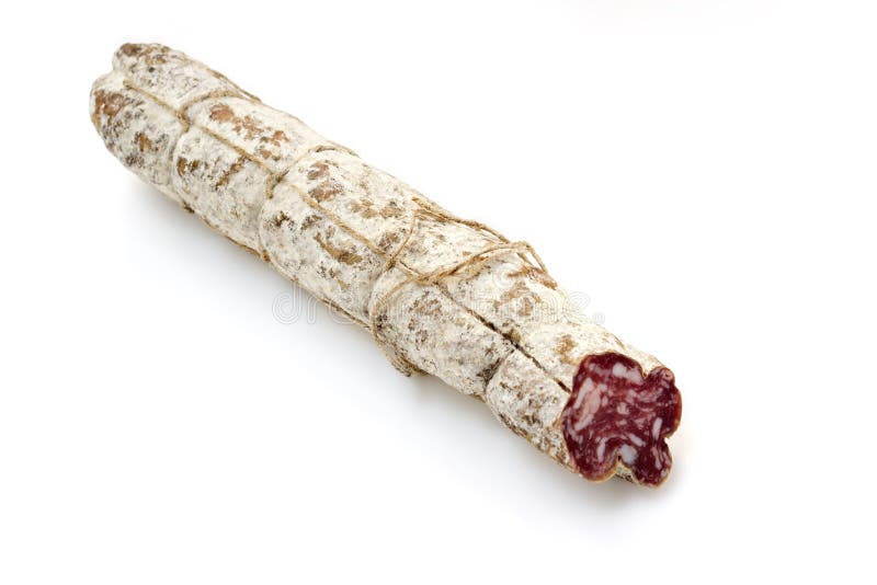 Salami italiano típico foto de archivo. Imagen de delicatessen - 34638178