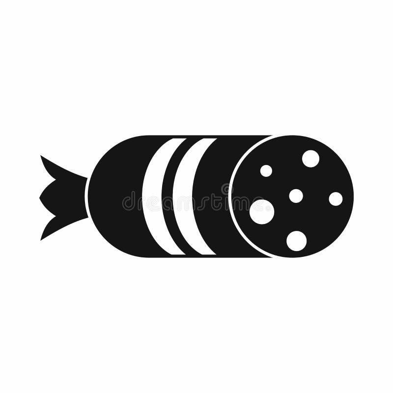 Salami Sausage Icon, Simple Style Stock Vector - Illustration of ...