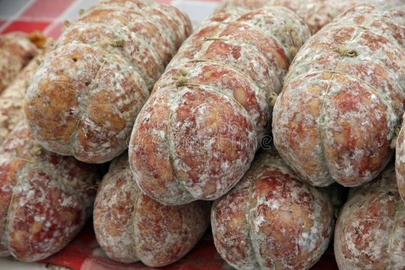 Salami stacked stock image. Image of good, deleted, food - 27178935