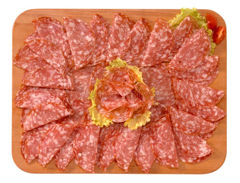 Salami Typical Ferrara, Italy Stock Image - Image of slice, plate: 26466543