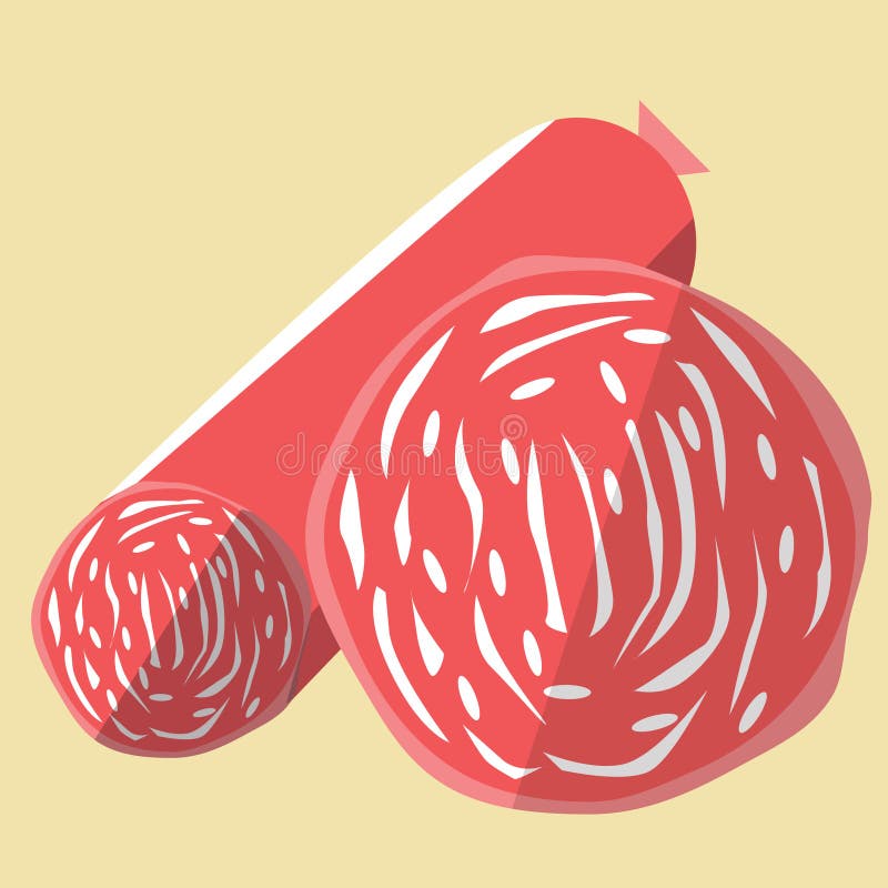 Salami. Vector Illustration Decorative Design Stock Vector ...