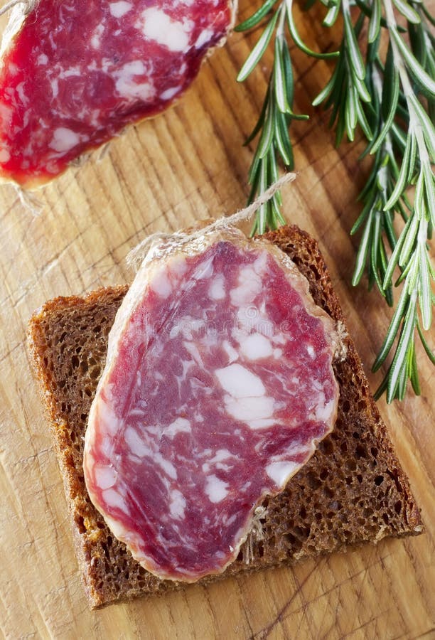 Salamy stock image. Image of chorizo, board, appetizer - 23636387