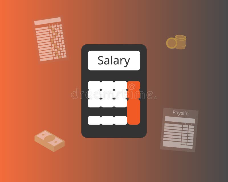 Salary Calculator To Calculate Payroll for Employees Vector Stock ... Salary Calculator To Calculate Payroll for Employees Vector Stock ...