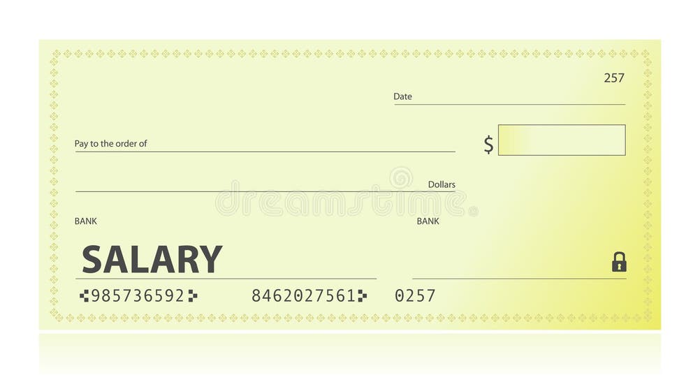 Salary Check Illustration Design Stock Illustration - Illustration of ...