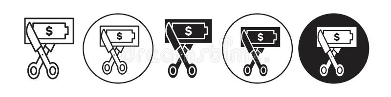 Salary Deduction Icon Vector Set Collection for Web Stock Vector ...
