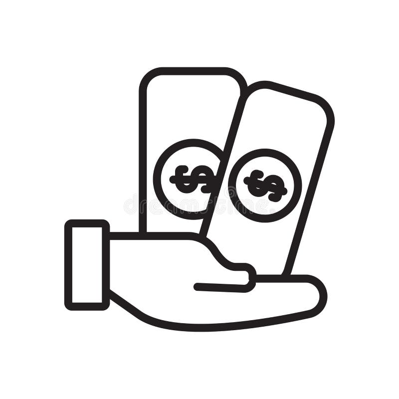 Salary Concept Vector Linear Icon Isolated on Transparent Background ...