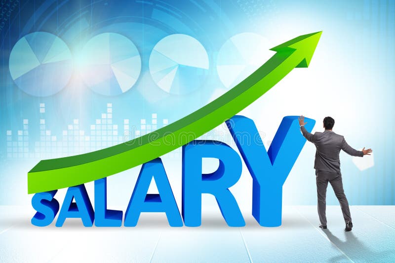 Salary Increase Concept with Businessman Stock Illustration ...