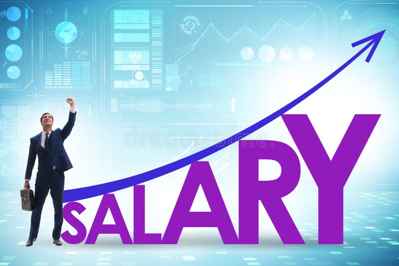 Salary Increase Concept with Businessman Stock Photo - Image of bonus ...