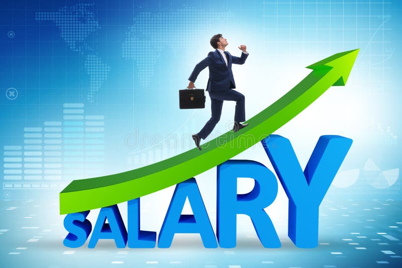 Salary Increase Concept with Businessman Stock Photo - Image of ...