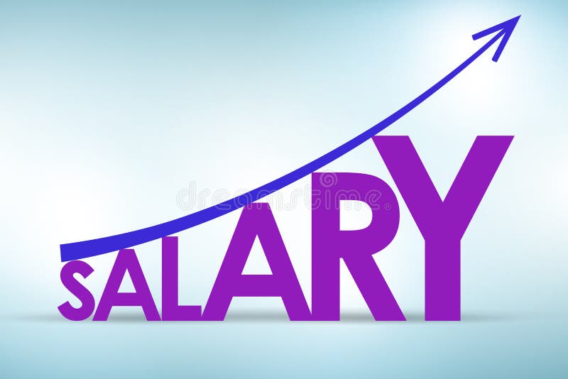 Salary Increase Concept with Graph Stock Illustration - Illustration of ...