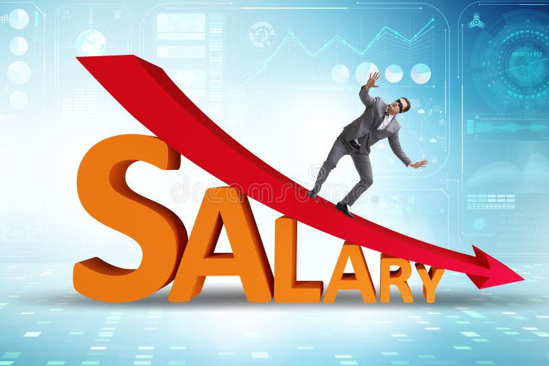 Salary Inflation Concept in Crisis Stock Illustration - Illustration of ...