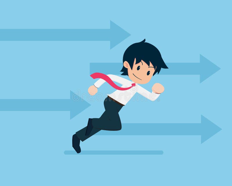 Salary Man 01 Go Forward. Set Your Goal and Then Go Forward Stock ...