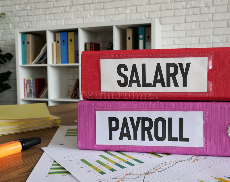 Salary Payroll is Shown Using the Text Stock Image - Image of business ...