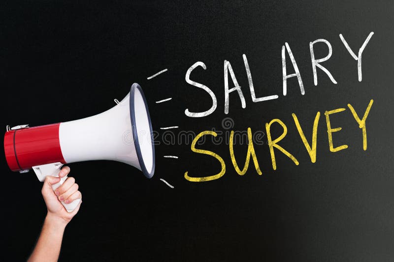 Salary Survey Concept on Blackboard Stock Photo - Image of ...