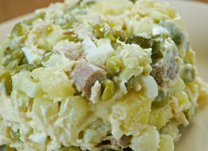 Salata de boeuf stock image. Image of meal, salad, russian - 83827089