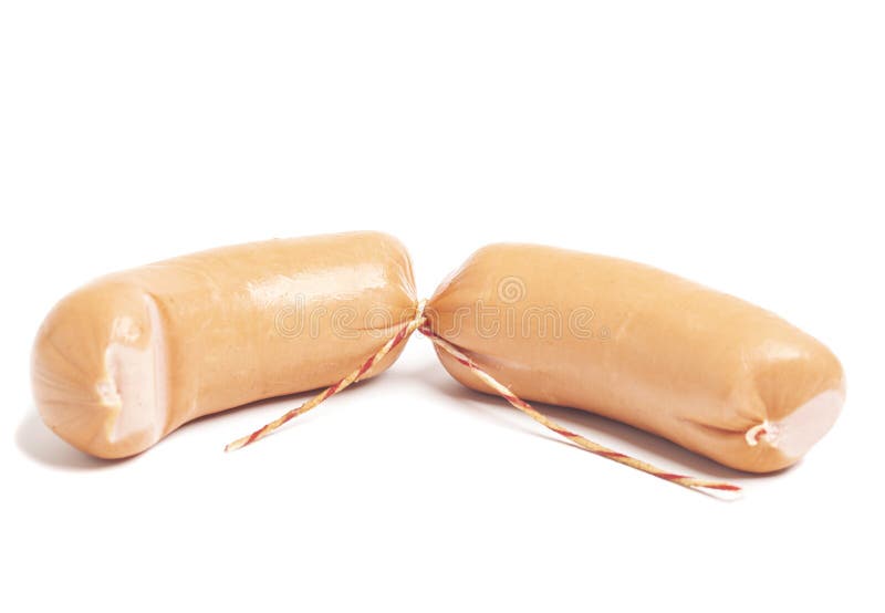 Salchichas Aisladas De Fondo Blanco Foto de archivo - Imagen de ...