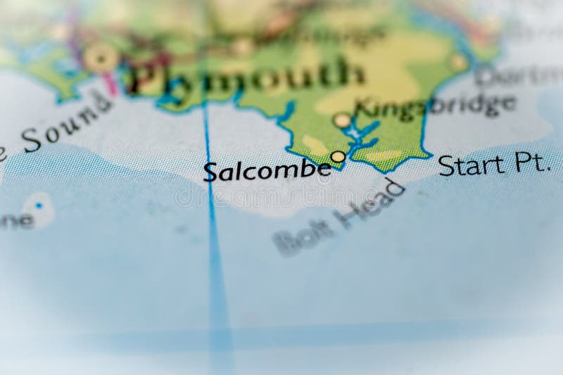 Salcombe, England Highlighted on a World Map Stock Image - Image of ...