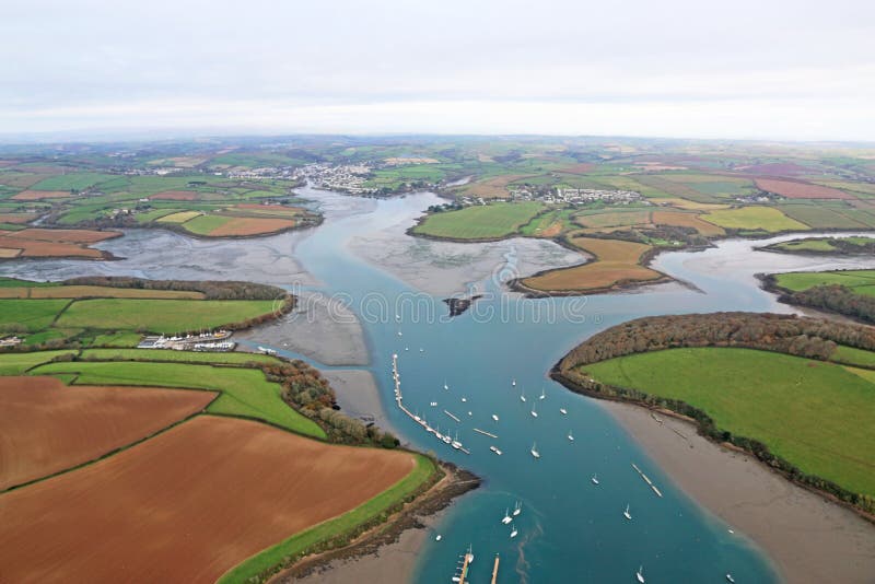 Salcombe on the Kingsbridge Estuary, Devon Stock Photo - Image of lake ...