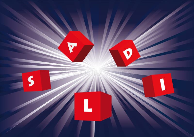 Saldi - explosive stock vector. Illustration of promotion - 12457193
