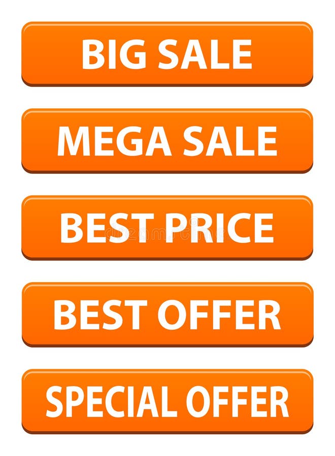 Big Sale Special Offer Best Price Button Stock Vector - Illustration of ...