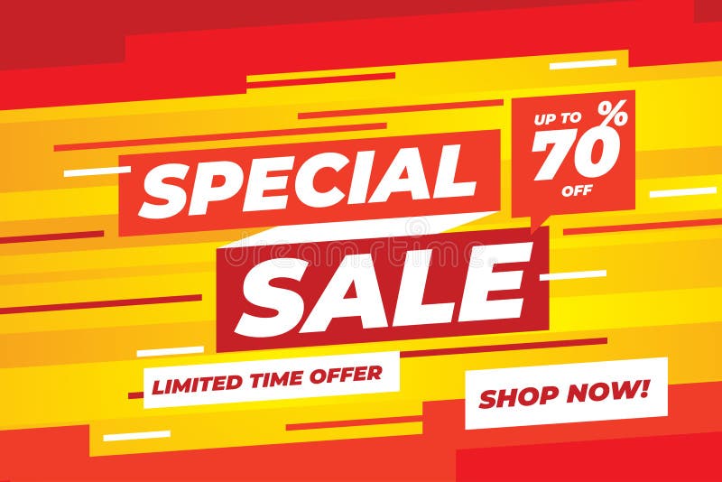 Special Sale Promotion Discount Banner Stock Vector - Illustration of ...