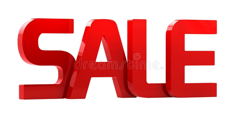 SALE 3D red color stock illustration. Illustration of marketing - 26702040