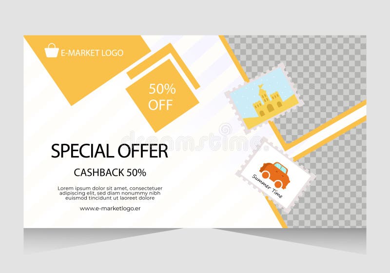 Sale ad banner template stock vector. Illustration of discount - 363211401
