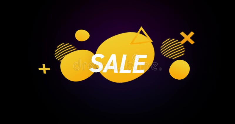 Sale Advertisement in Colourful Bubbles Against Retro Background 4k ...