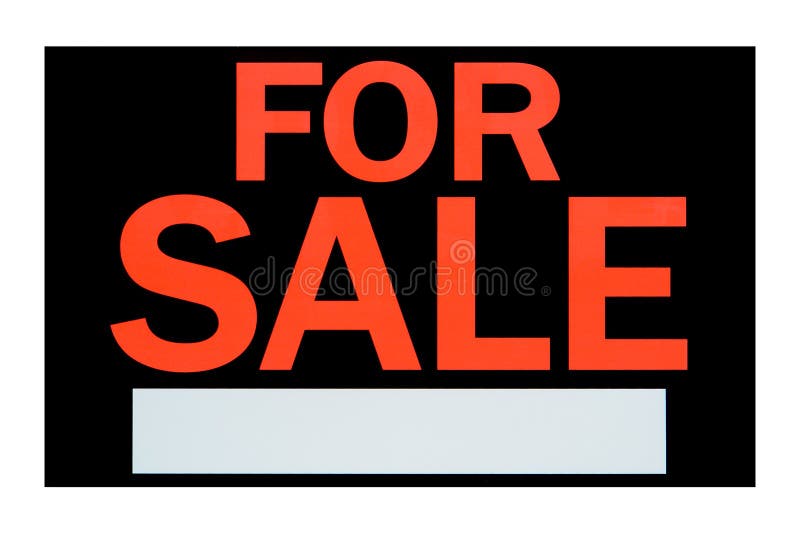 For Sale Advertising Sign with Blank Message Space Stock Image - Image ...