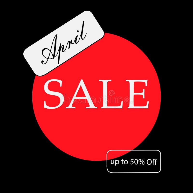 Sale april stock vector. Illustration of logo, diagram - 222646859