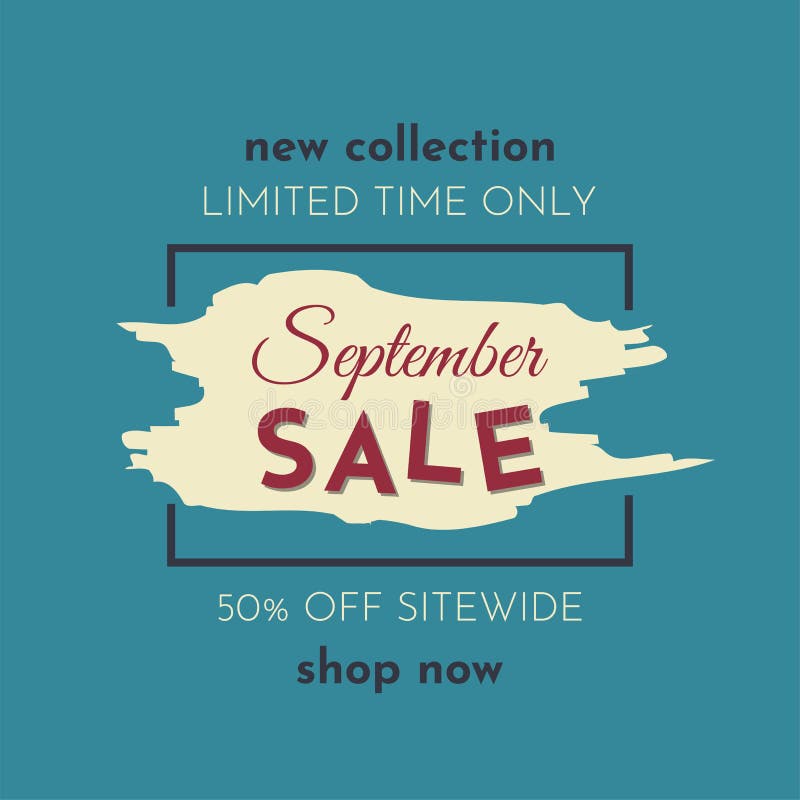 September Sale Banner for Social Media Stock Vector - Illustration of ...