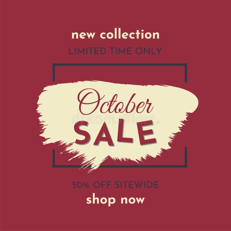 October Sale New Collection Poster Stock Vector - Illustration of ...
