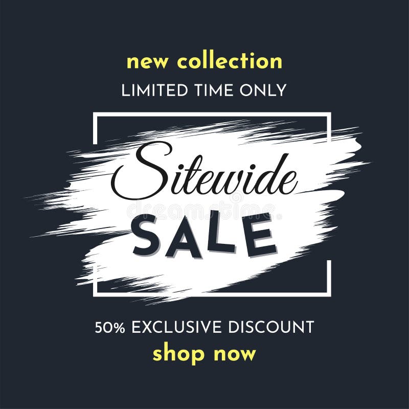 Sitewide Special Sale Offer Exclusive Discount Stock Vector ...
