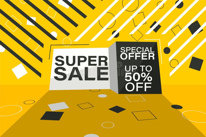 Sale Background with Geometric in Perspective Style. Vector Stock ...