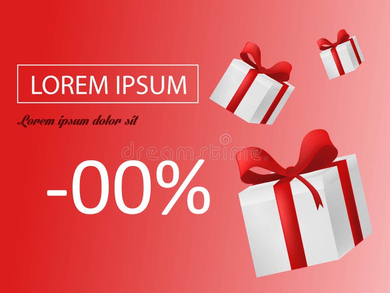 Sale Background with Gift Box. Vector Illustration Stock Illustration ...