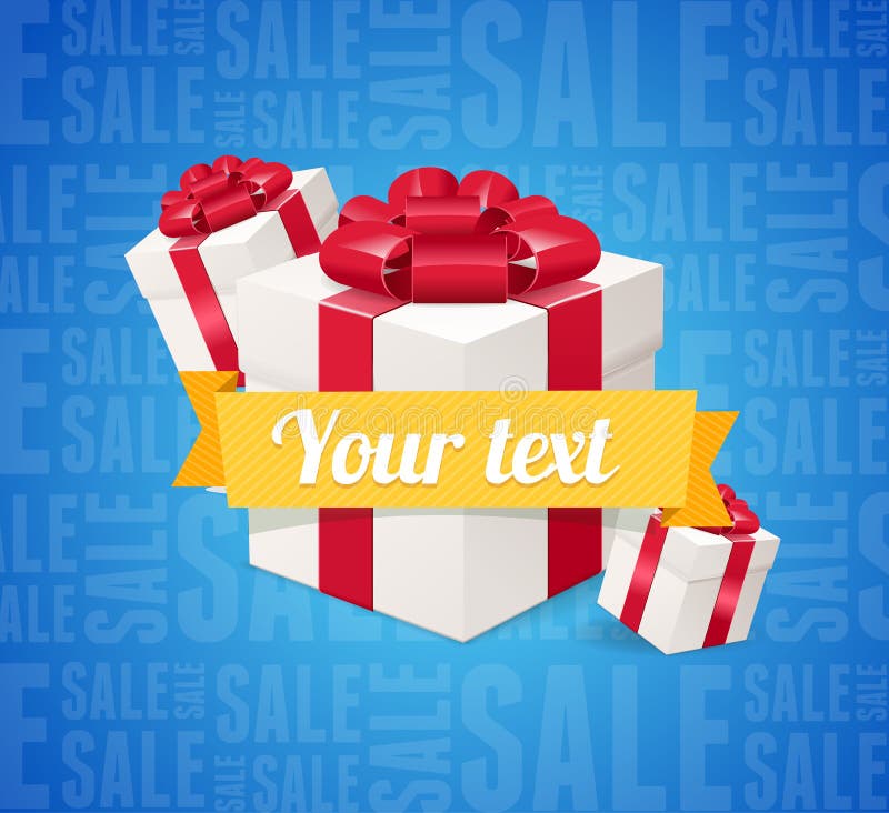 Sale Background Present Boxes. Vector Stock Vector - Illustration of ...