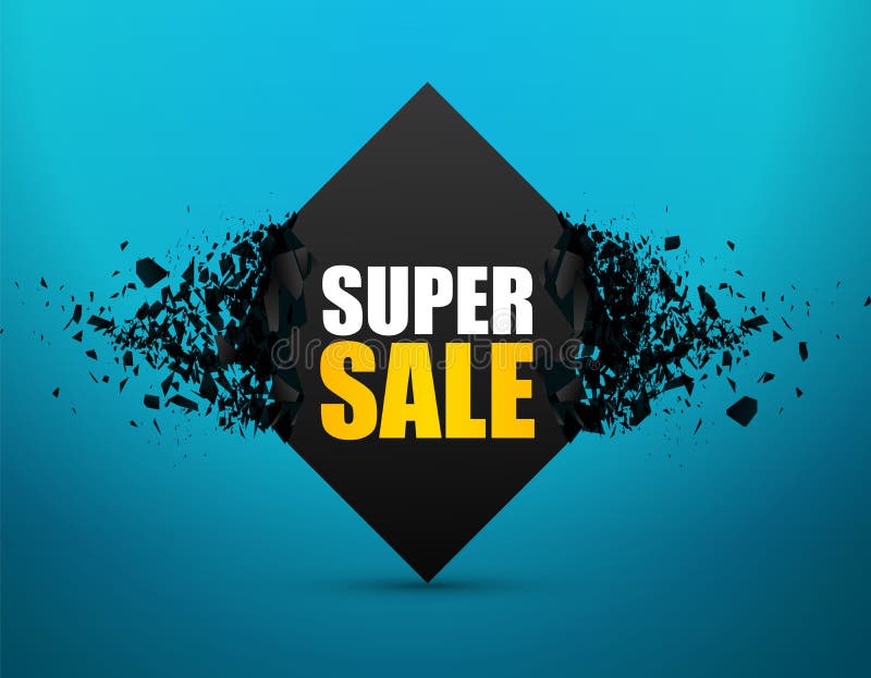 Sale Background. Vector Banner with Explosion Effect and Glow. Stock ...