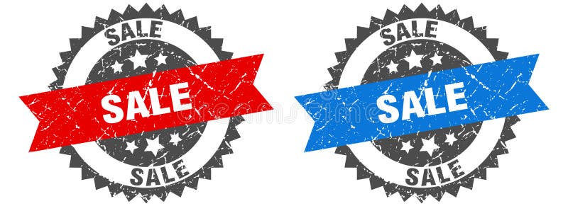Sale Band Sign. Sale Grunge Stamp Set Stock Vector - Illustration of ...