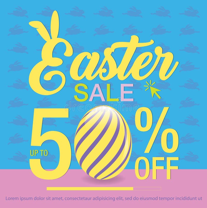 Vector Illustration of Easter Sale Banner Stock Vector - Illustration ...