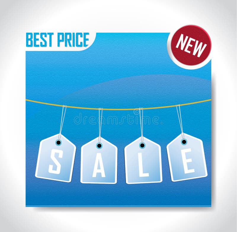 Sale Banner Blue Color stock illustration. Illustration of button ...