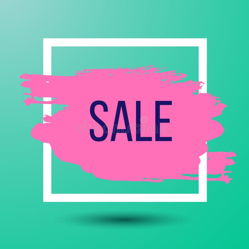 Sale Banner Brush Paint Texture Design. Stock Illustration ...