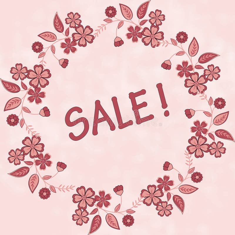 Sale Banner. Circular Flower Pattern. Discounts, Paper Template. Stock ...
