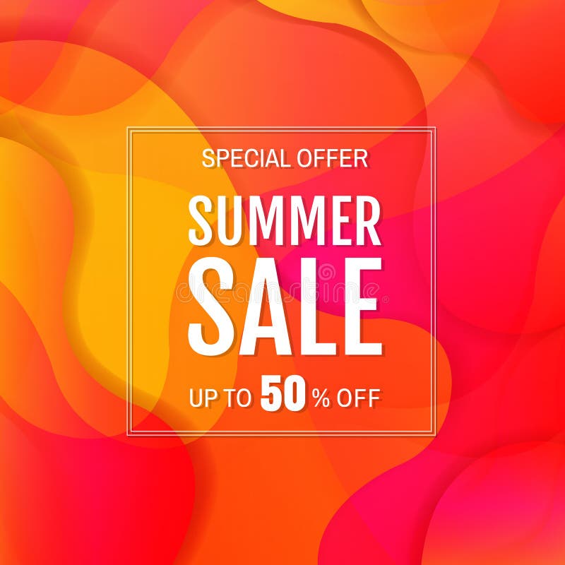 Sale Banner with Colorful Bright Background Stock Vector - Illustration ...