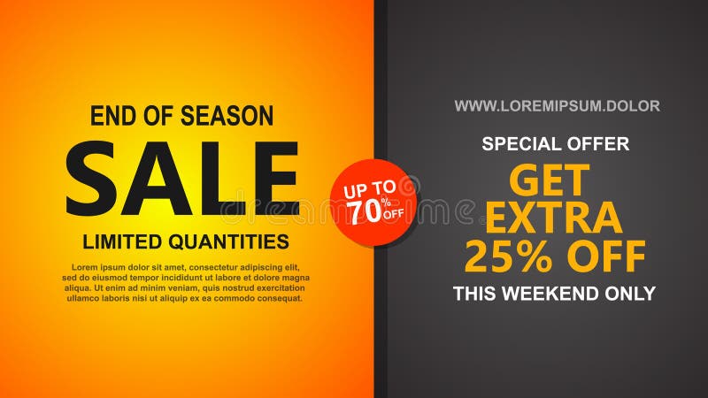 Sale Banner Layout Design, Vector Illustration Stock Vector ...