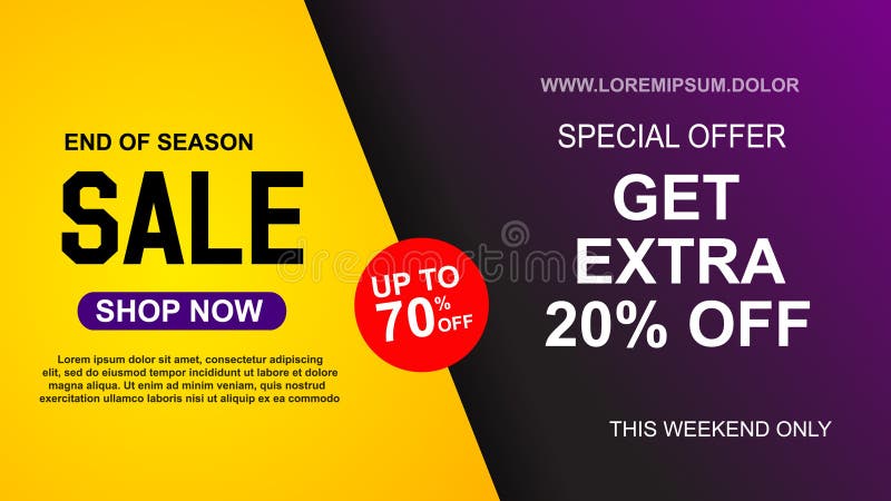 Sale Banner Layout Design, Vector Illustration Stock Vector ...