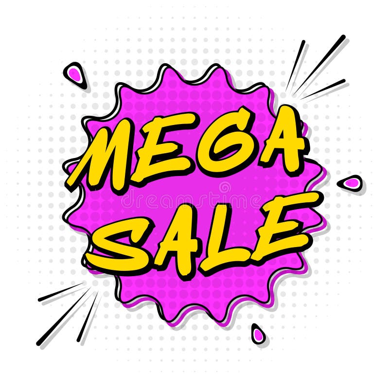 Sale Banner Template Design. Mega Sale Special Offer. Vector. Stock ...