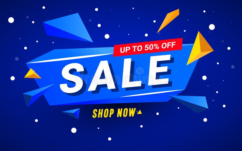Sale Banner Template Header Design Design Template with Polygonal Sharp ...