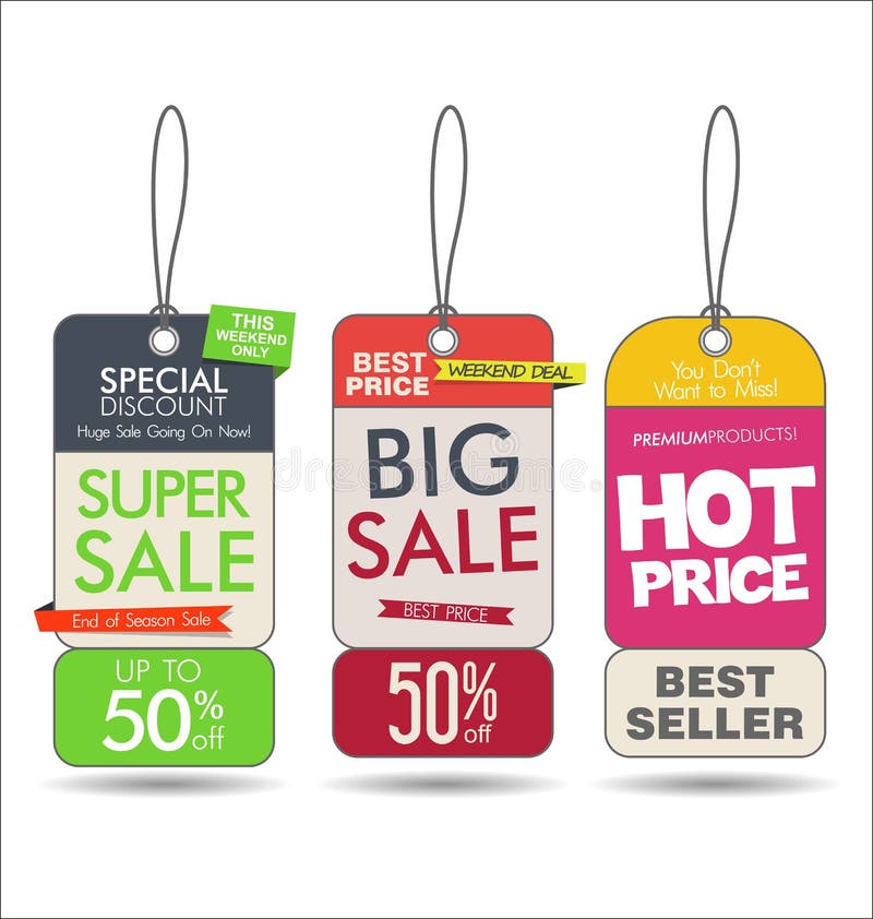 Sale Banner Templates Design and Special Offer Tags Collection Stock ...
