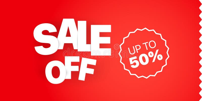 Sale Banner Vector Template. Sale Off Up To 50 Stock Vector ...