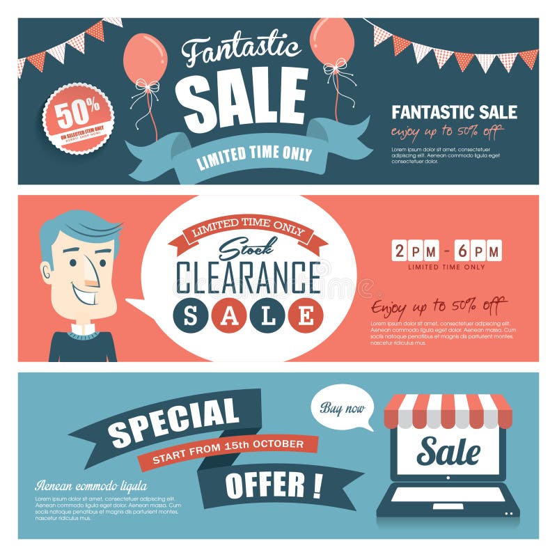 Sale banners design stock vector. Illustration of design - 69015383